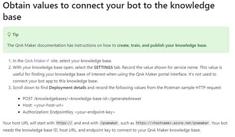 Qna Maker Java It Seems The Page To Get Qnaknowledgebaseid Qnaendpointkey And