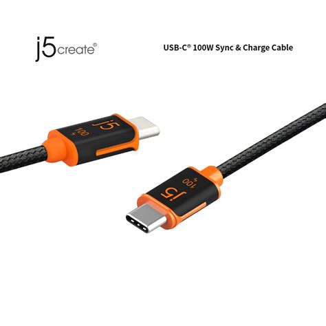 J Create Jucx L Usb C W Sync Charge Cable High Durability M Cable Msl Digital