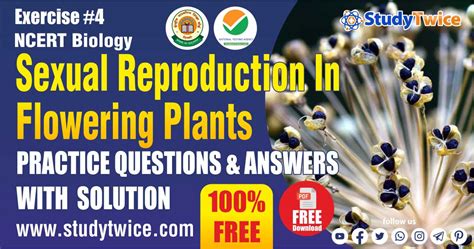 Free Sexual Reproduction In Flowering Plants Mcq For Neet 1