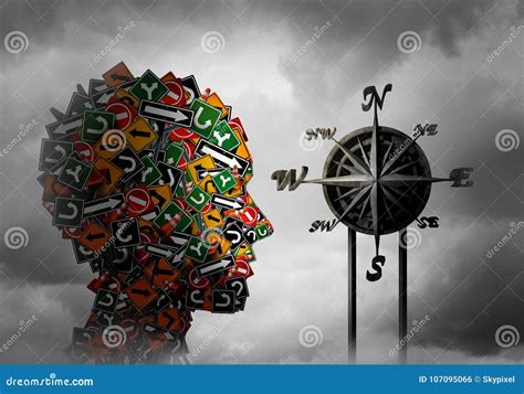 3d Man Thinking With A Compass Cartoon Vector 36750017