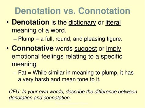 Ppt Interpreting Connotative Meaning Powerpoint Presentation Free