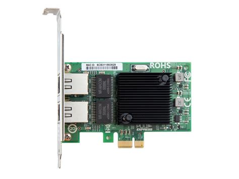 1 25g Nic Network Interface Card Dual Rj 45 Ports Pcie1 0 X1 Lane With Intel 82571 Controller