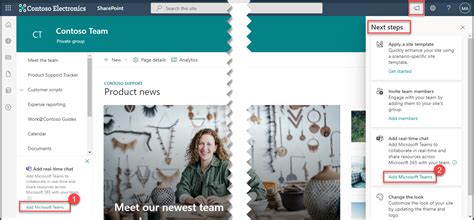 add sharepoint site resources as tabs in microsoft teams