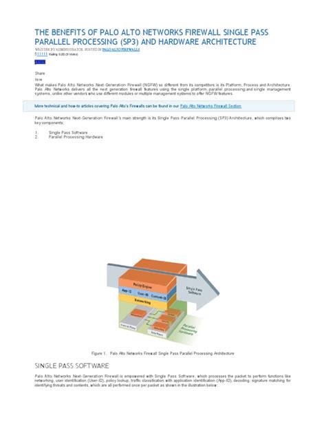 The Benefits Of Palo Alto Networks Firewall Single Pass Parallel Processing Pdf Central