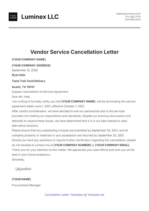 Free Cancellation Letter Templates Editable And Printable Free Cancellation Letter Templates Editable And Printable