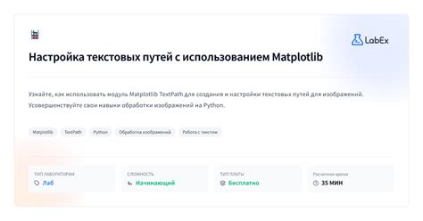 Matplotlib Textpath Обработка изображений на Python Labex