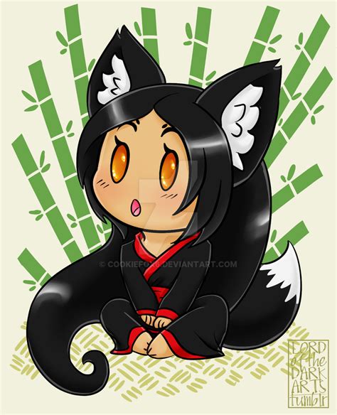 Chibi Kuro Kitsune By Cookiefox6 On Deviantart