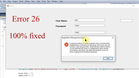How To Solve Sql Server Error 26 How To Solve Error 26 In Sql Server