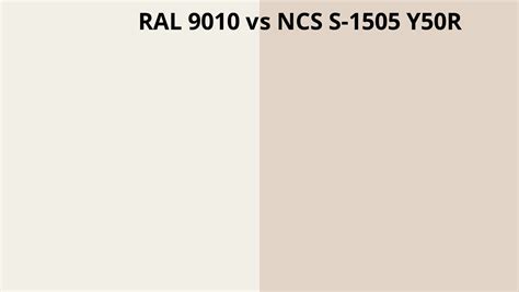 Ral 9010 Vs Ncs S 1505 Y50r Ral Colour Chart Uk
