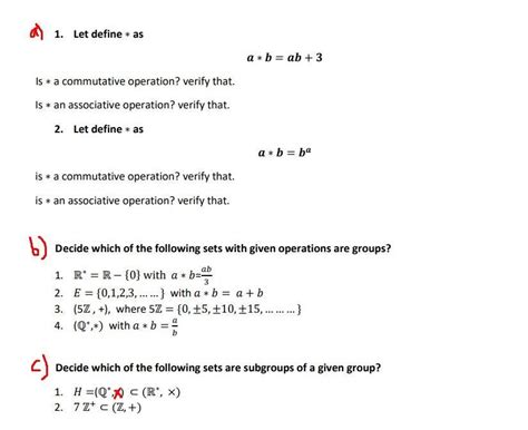 Solved A∗bab3 Is A Commutative Operation Verify That