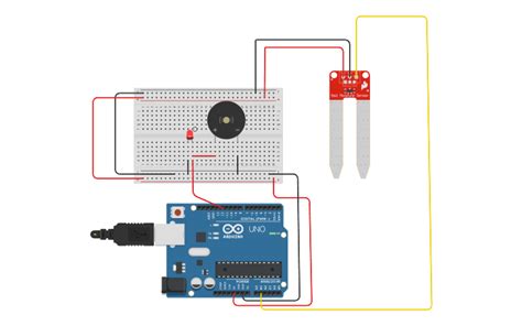 Circuit Design Soil Moisture Sensor Tinkercad