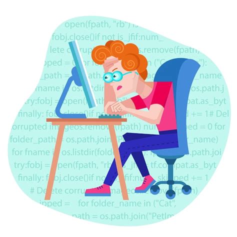 Premium Vector Software Engineer Working In The Office He Is Smart And Hardworking He Likes