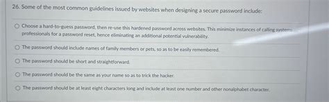 Solved Some Of The Most Common Guidelines Issued By Websites