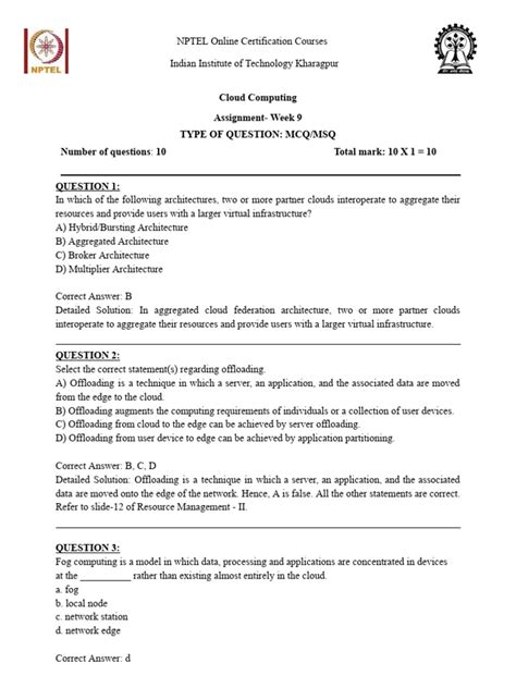 Assignment 9 Solution Pdf Cloud Computing Computer Network