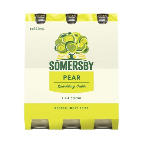 Buy Somersby Pear Cider Bottle 330ml 6 Pack Coles