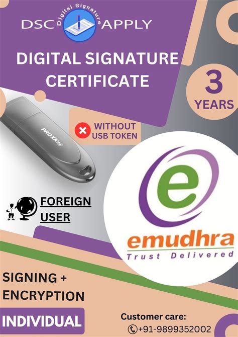 Emudhra Class 3 Foreign Combo Dsc Signing And Encryption