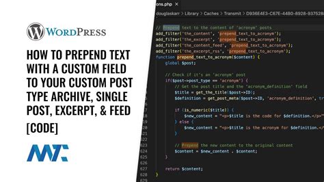 douglas karr on linkedin wordpress how to prepend text with a custom