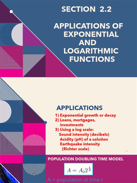 Chapter 2section22 Applications Of Exponential And Logarithmic
