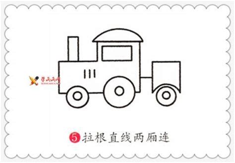 美国的蒸汽火车简笔画 简笔画图片大全 普车都