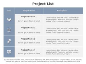 Free Editable Project List Templates For PowerPoint SlideUpLift