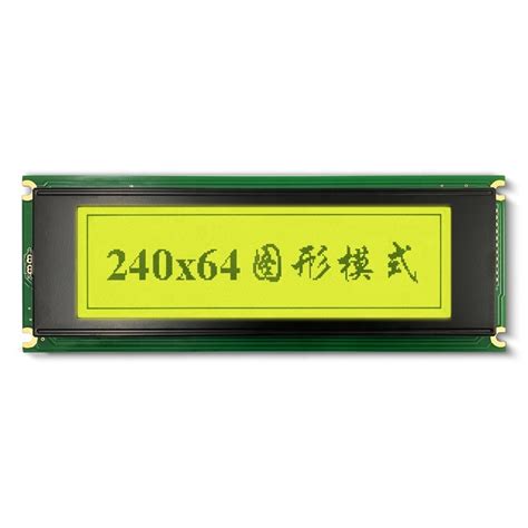 Stn Yellow Green X Dots Graphic LCD Display Module With O Clock View LCD Panel And