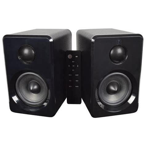 Active Bluetooth Bookshelf Speakers Black