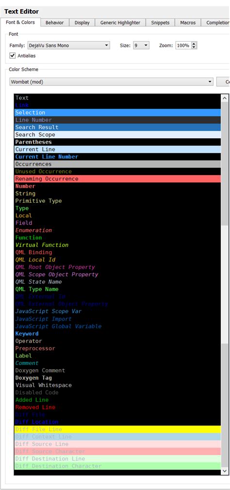 Can T Find Setting To Style QML Type Properties In Qt Creator Color Schemes Qt Forum