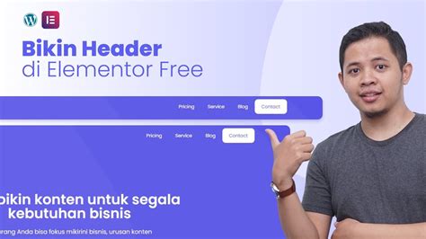 Cara Membuat Header Di Elementor Free Belajar Website Tanpa Coding