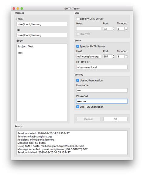 Github Mconigliarosmtptester A Graphical And Command Line Smtp