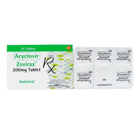 Zovirax Acyclovir 200mg Tablet 25s Price In The Philippines Medsgo