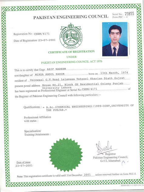 Pec Certificate
