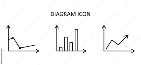 Vector Illustration With Diagram Outline Icon Stock Vector Adobe Stock