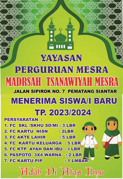 Ppdb Mts Mesra Madrasah Tsanawiyah Mesra