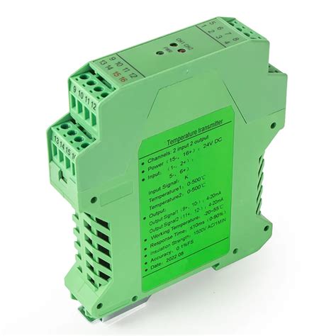 Din Rail Temperature Transmitter Module S E K Type Thermocouple 4 20ma Temperature Sensor Buy