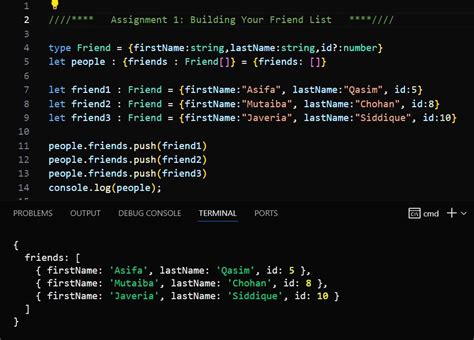 Misbah Khan On Linkedin Assignment Completed Manage Your Squad In Code Typescript Friend List