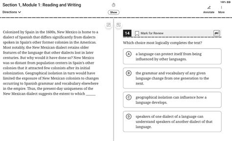 Bluebook Psat 10 Nmsqt Reading Writing Module 1 Question 14 U Digitalsatmaster