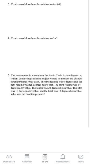Solved 1 Create A Model To Show The Solution To 6 4 2