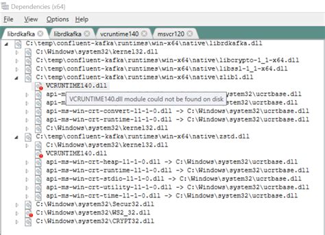 Librdkafkadll V180 Is Failing To Load On Windows X64 With No Msvc Runtime V140 Installed