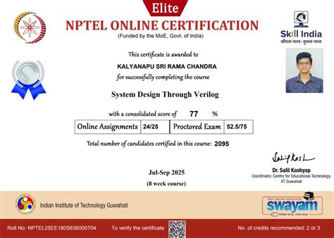 Systemdesign Verilog Vlsi Nptel Iitguwahati Hardwareengineering