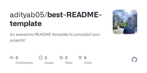 Github Adityab05best Readme Template An Awesome Readme Template To