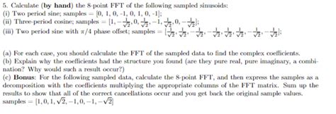 Solved Calculate By Hand The Point FFT Of The Chegg Com