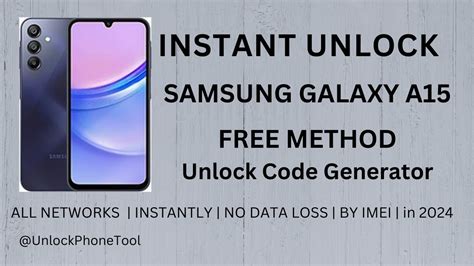 Instant Unlock Galaxy A15 By Unlock Code Free Method Youtube