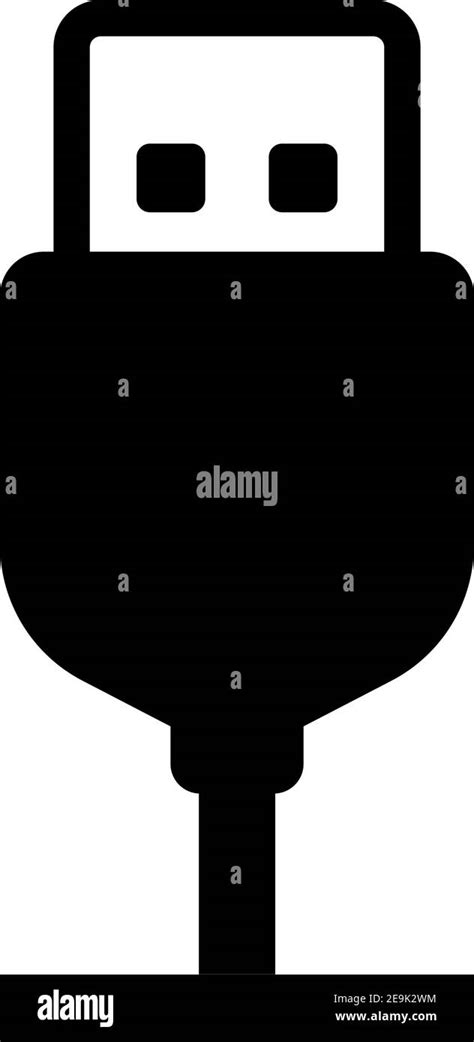 Usb Cable Vector Icon Illustration Stock Vector Image Art Alamy