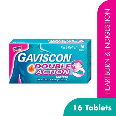 Gaviscon Double Action Tablet 250mg 16s Shopee Singapore
