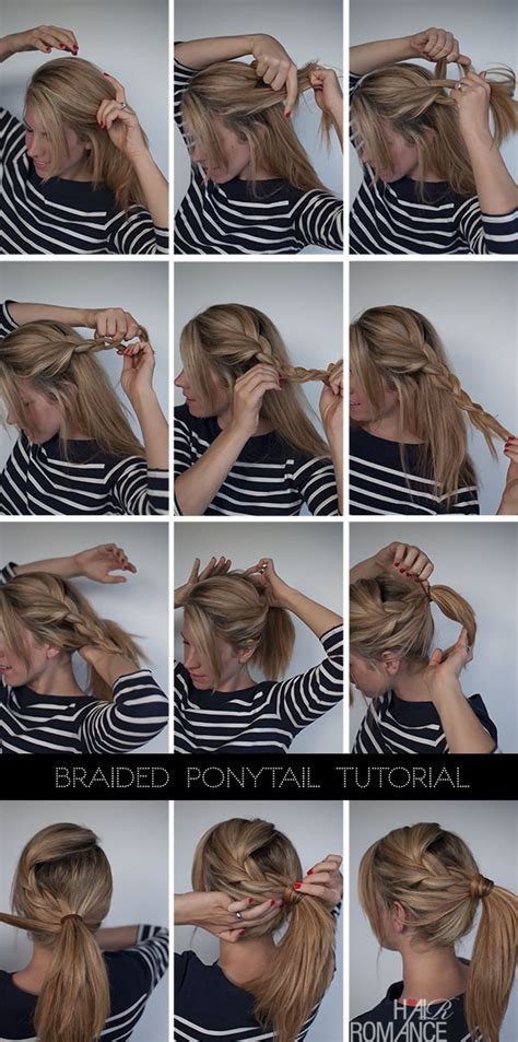 Easy Braided Ponytail Hairstyle How To Hair Romance