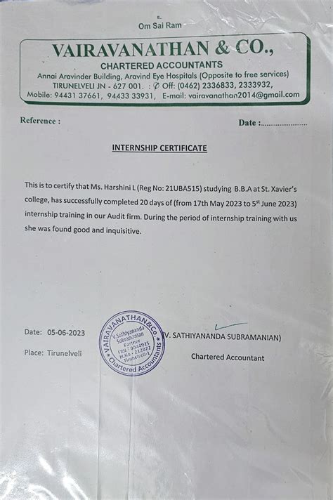 Completed A One Month Internship In Auditing Gaining Practical