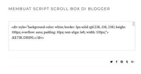 Membuat Script Scroll Box Di Blogger Tikoprabhata
