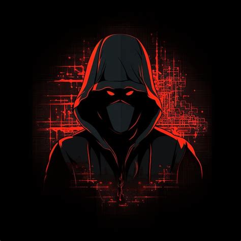 Premium Photo Logo With A Hooded Hacker