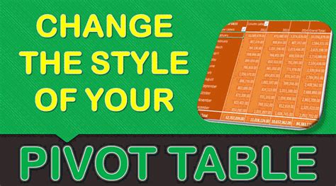 excel pivot table styles myexcelonline
