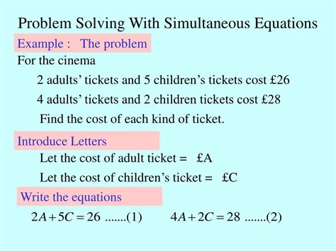 PPT Simultaneous Equations PowerPoint Presentation Free Download ID 2951704